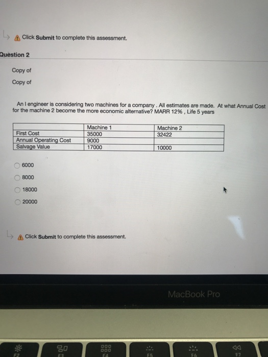 Solved Click Submit to complete this assessment. Question 2 | Chegg.com