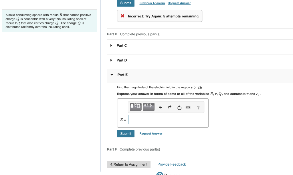 Solved A solid conducting sphere with radius R that carries | Chegg.com