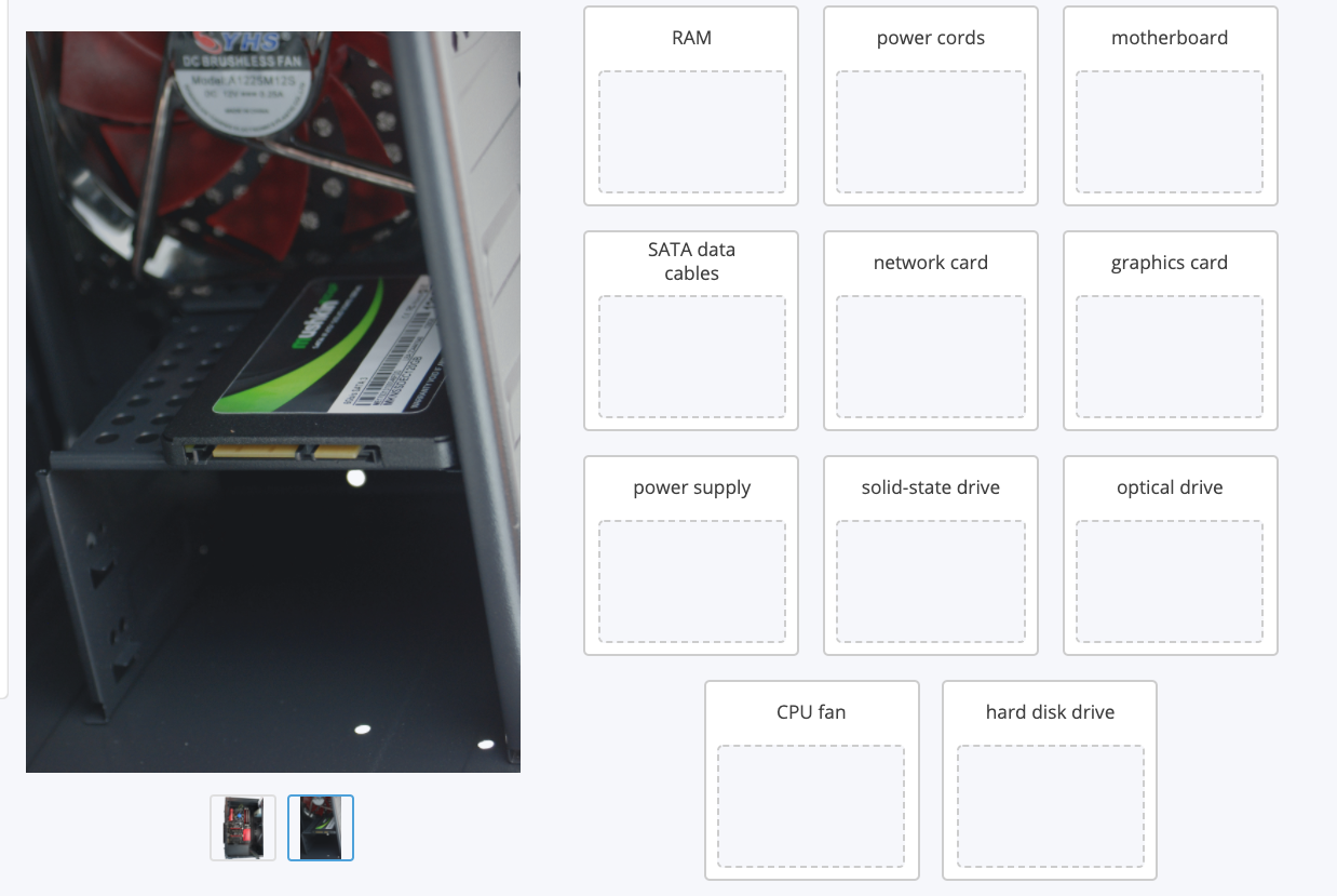 Solved For each box, there is a corresponding part inside | Chegg.com
