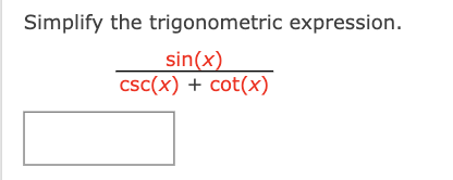 Solved Simplify the trigonometric | Chegg.com