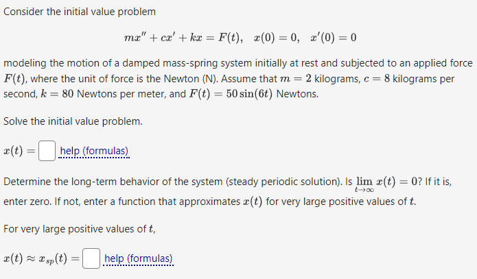 Solved Consider the initial value | Chegg.com