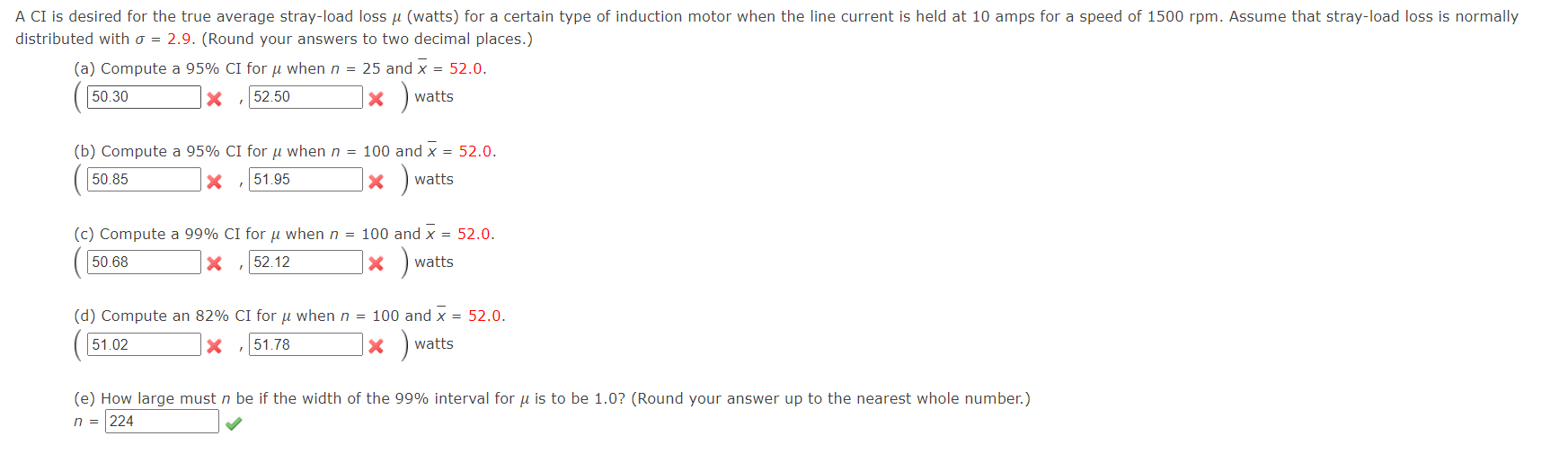 Solved distributed with σ=2.9. (Round your answers to two | Chegg.com