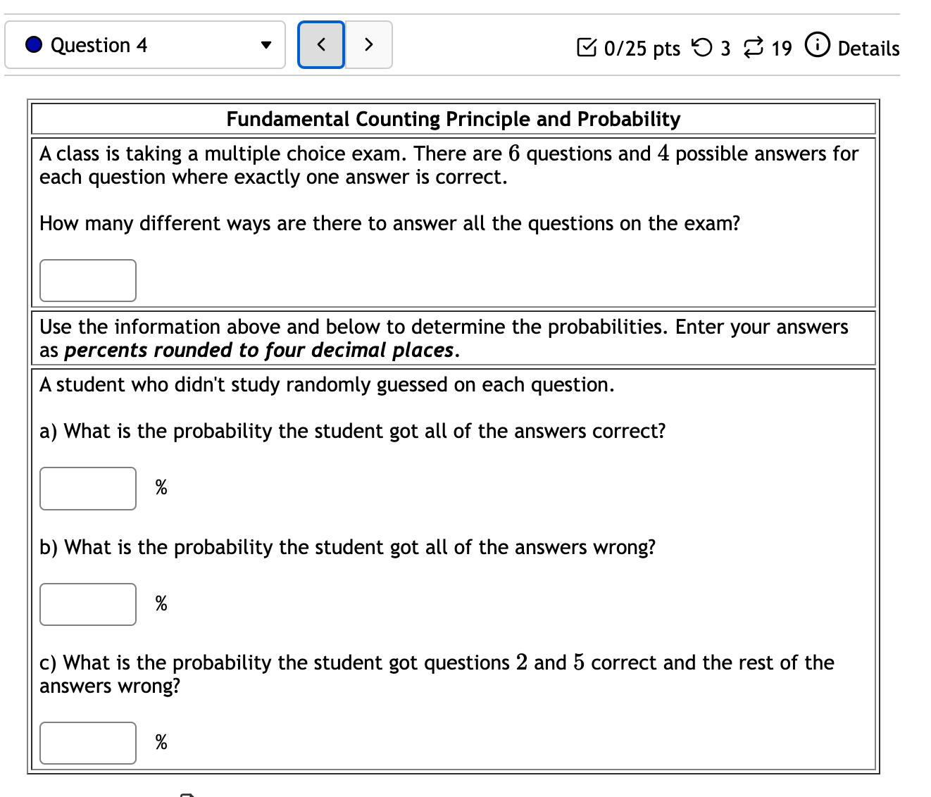 Solved 『 \\( 0 / 25 \\) pts \\( 3 \\rightleftarrows 19 \\) | Chegg.com