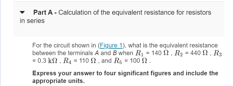 Solved Part A - ﻿Calculation of the equivalent resistance | Chegg.com