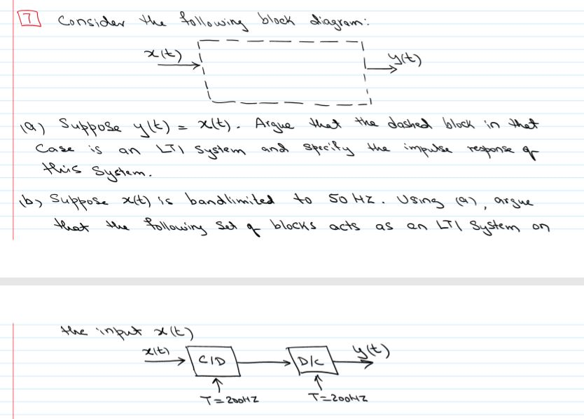 Solved C/D block is Continuous time to Discrete Time | Chegg.com