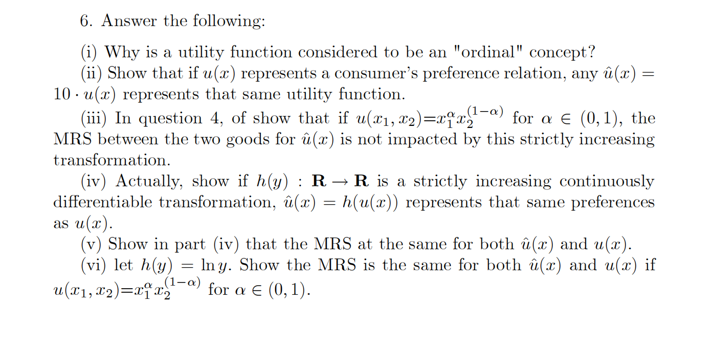 Solved 6. Answer the following: (i) Why is a utility | Chegg.com