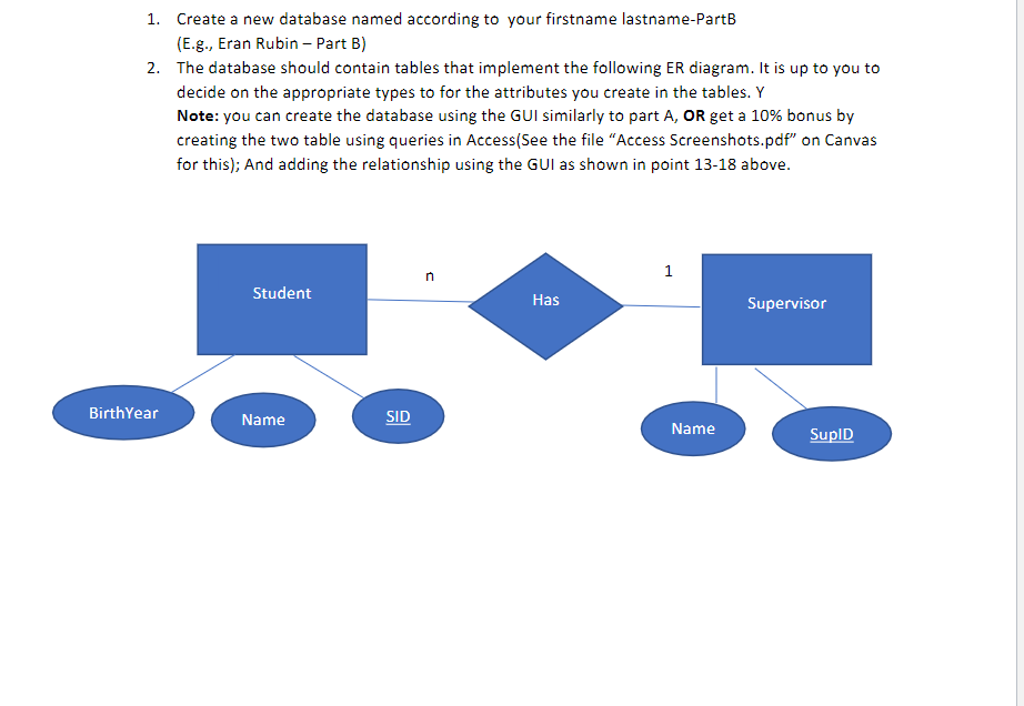 Solved 1. Create a new database named according to your | Chegg.com
