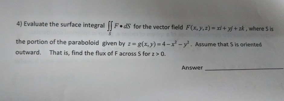 Solved Evaluate the surface integral F dS for the vector | Chegg.com