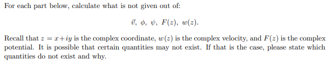 Solved For each part below, calculate what is not given out | Chegg.com