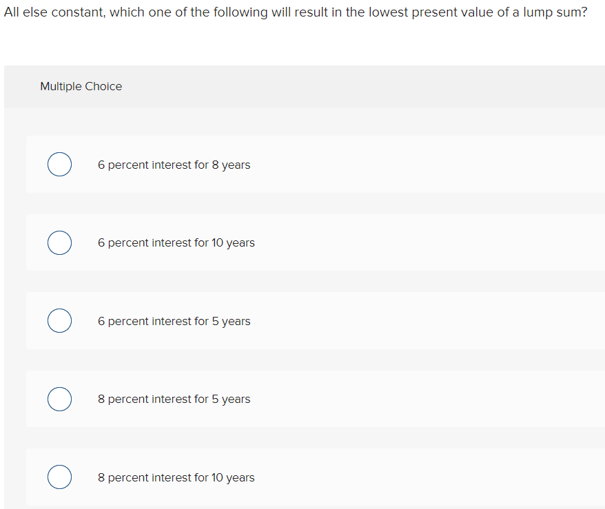 Solved All else constant, which one of the following will | Chegg.com