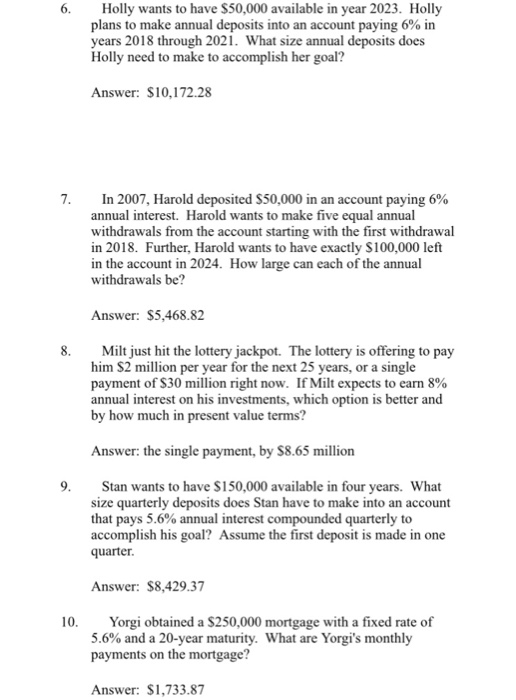 Solved The answers are given, but I need to know how to | Chegg.com