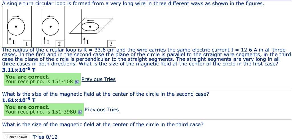 Solved A single turn circular loop is formed from a very | Chegg.com