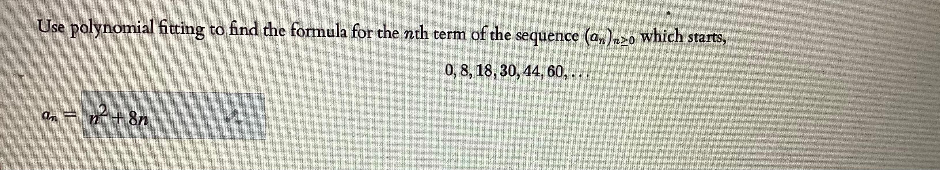 Solved Use polynomial fitting to find the formula for the | Chegg.com