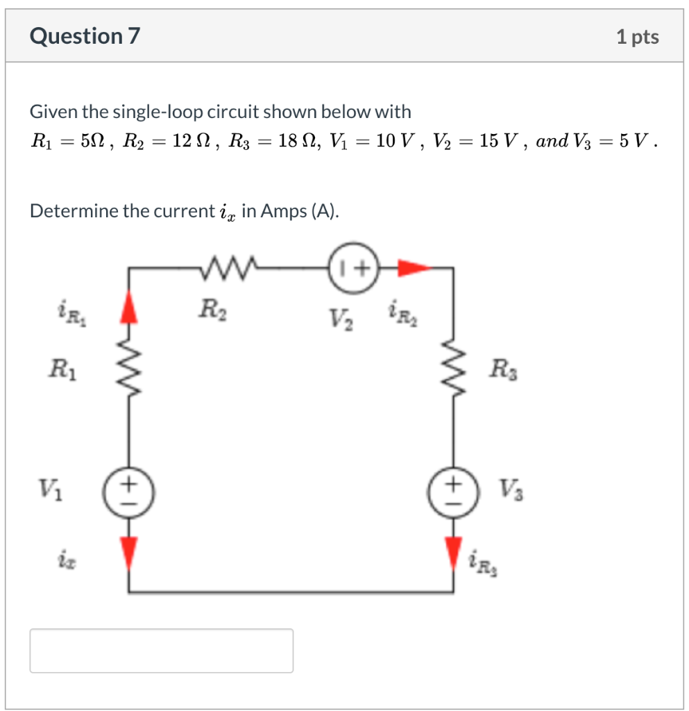 Solved Given the single-loop circuit shown below with | Chegg.com