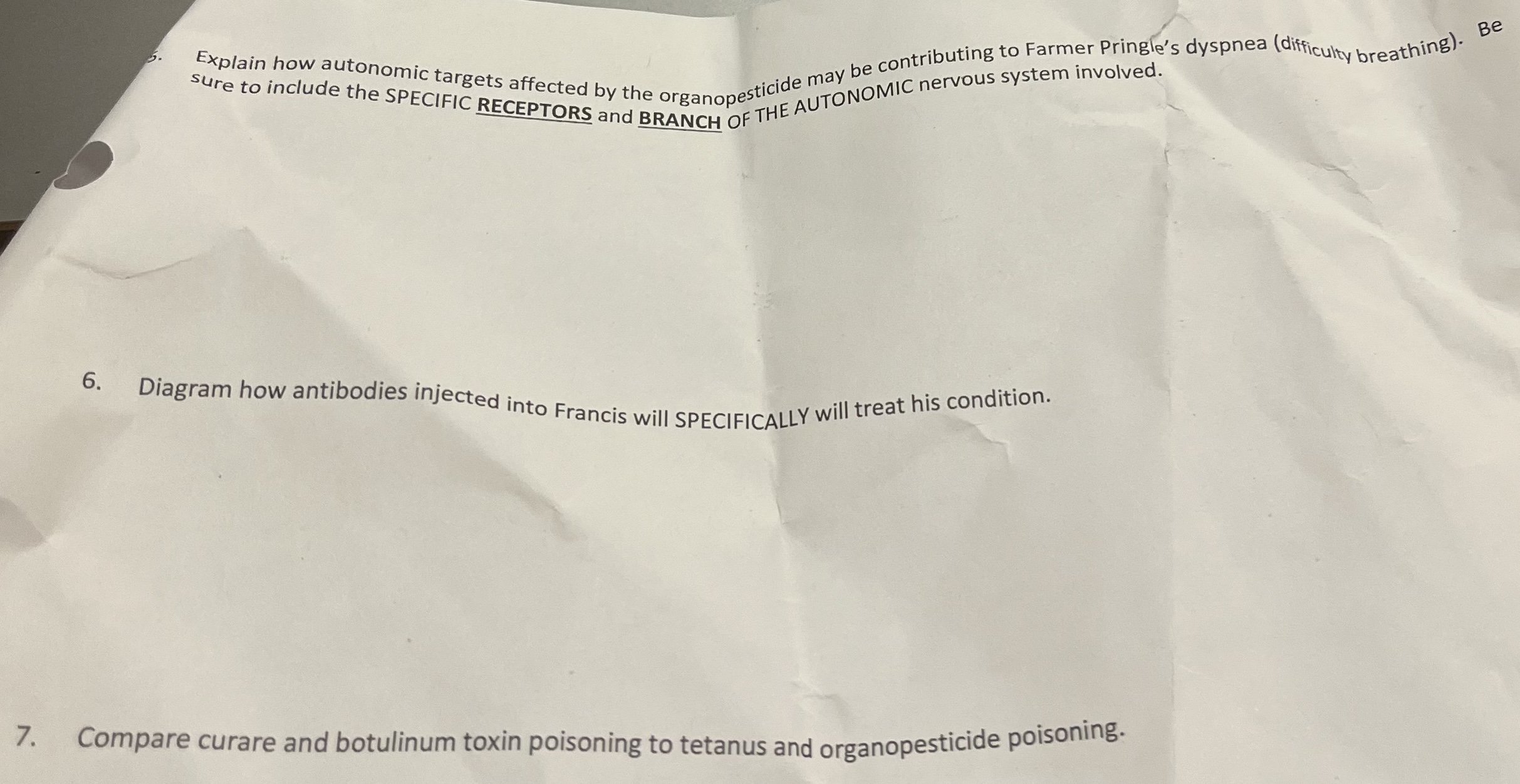 Solved 5. Explain how autonomic targets affected by the | Chegg.com