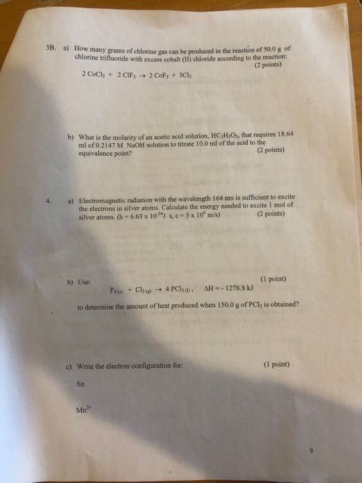 Solved: 2C. Balance The Following Reactions By Half Reacti... | Chegg.com