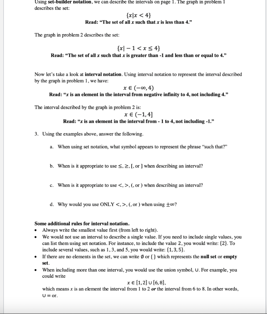 Solved Using set-builder notation, we can describe the | Chegg.com