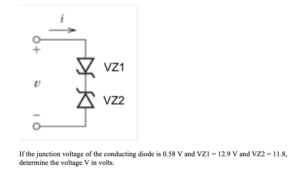 Solved If the junction voltage of the conducting diode is | Chegg.com