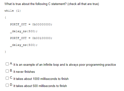 Solved What is true about comments in C? (check all that | Chegg.com