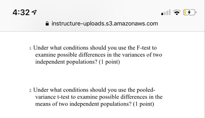 Solved 4:321 uil a instructure-uploads.s3.amazonaws.com 1. | Chegg.com