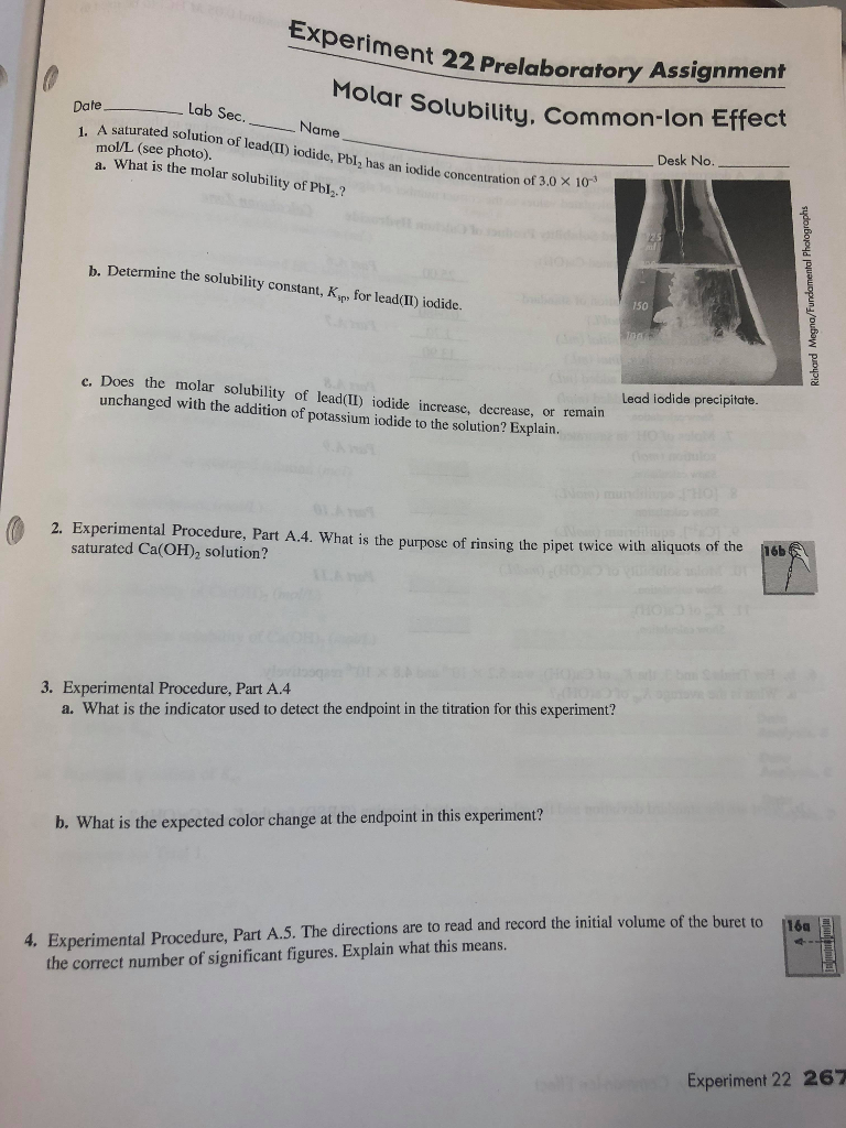 Solved periment 22 Prelaboratory Assignment ar solubility. | Chegg.com