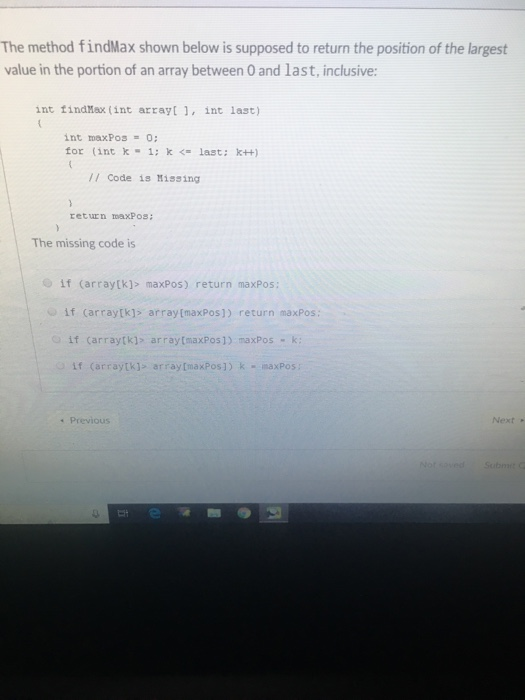 Solved An array al ) of N elements is being sorted using the | Chegg.com