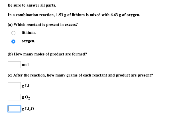Solved Be sure to answer all parts. In a combination | Chegg.com