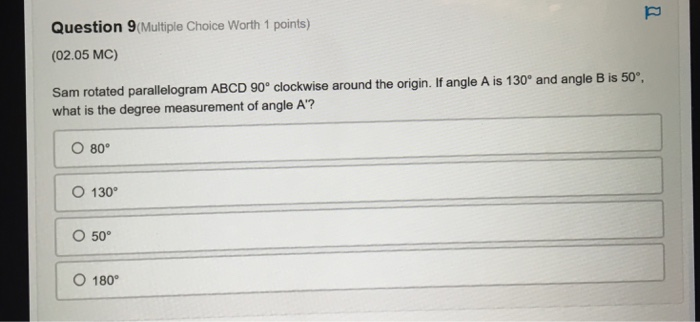 Solved Question 9(Multiple Choice Worth 1 points) (02.05 MC) | Chegg.com
