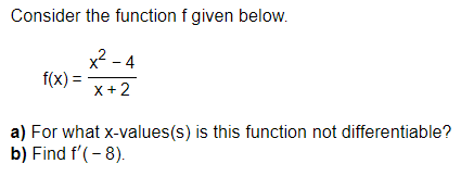 Solved Consider the function f ﻿given below.f(x)=x2-4x+2a) | Chegg.com