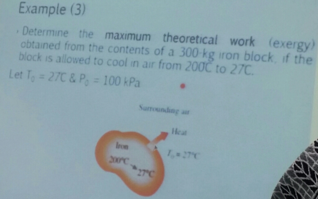 Solved Example (3) Determine the maximum theoretical work | Chegg.com