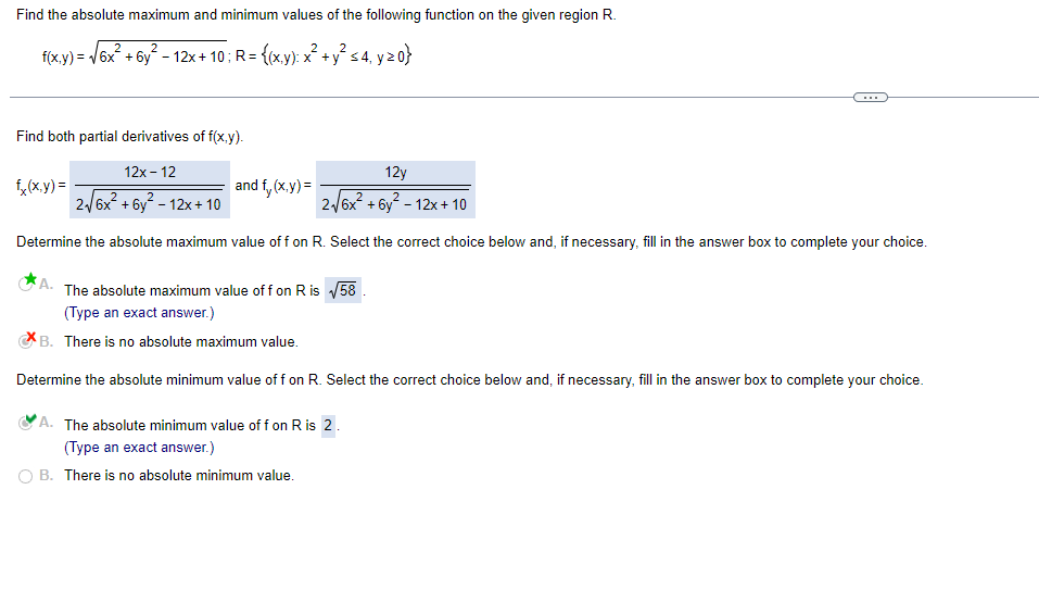 Solved Find The Absolute Maximum And Minimum Values Of The