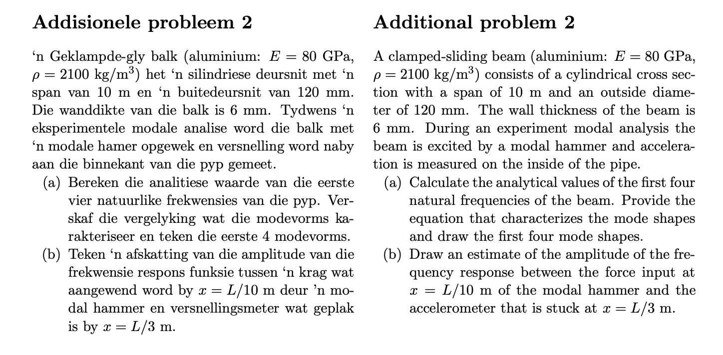 Addisionele probleem 2 Additional problem 2 'n | Chegg.com