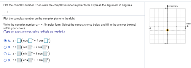Solved Plot the complex number. Then write the complex | Chegg.com