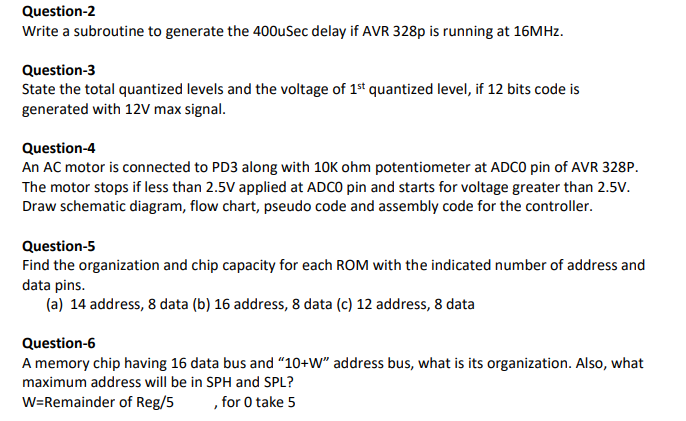 Question-2 Write a subroutine to generate the 400 | Chegg.com