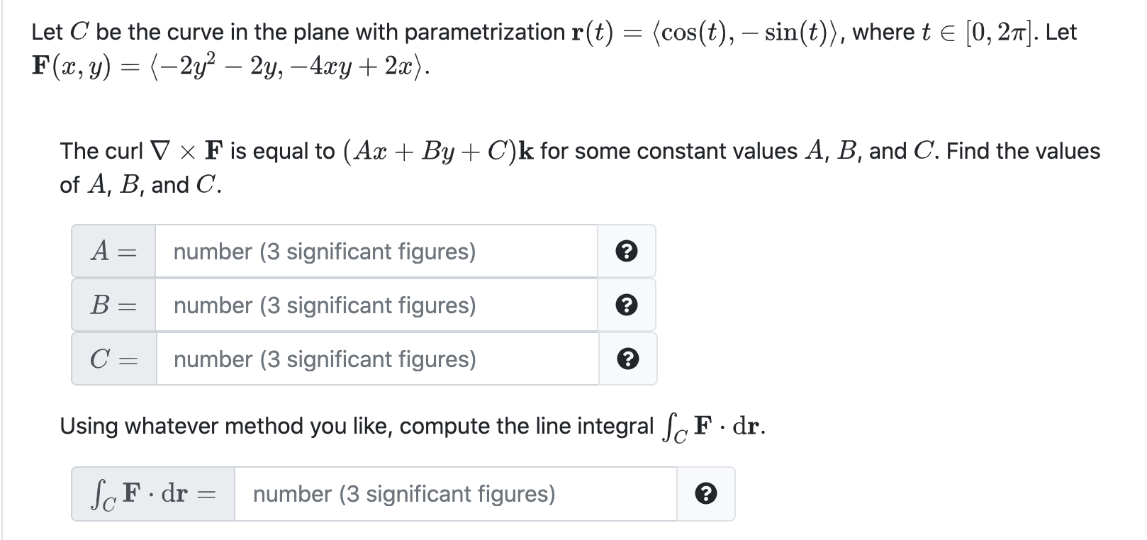 Solved Let C be the curve in the plane with parametrization | Chegg.com