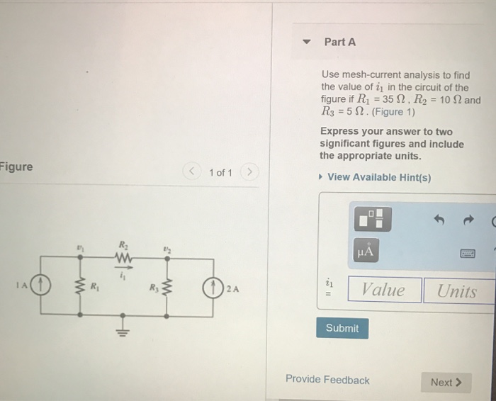 Solved PartA Use mesh-current analysis to find the value of | Chegg.com