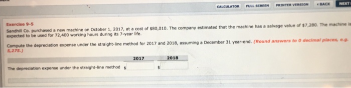 Solved CALCULATOR FULL SCREEN PRINTER VERSION BACK NEXT | Chegg.com