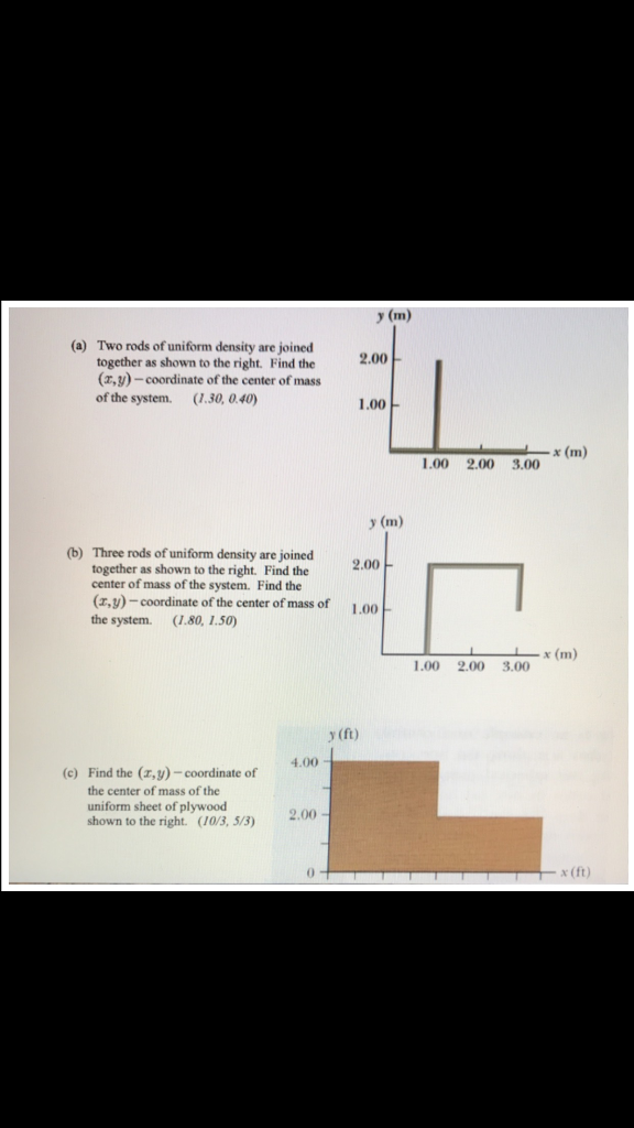 Solved Two rods of uniform density are joined together as | Chegg.com