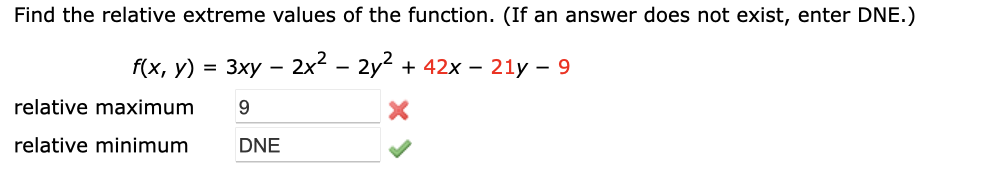 Solved Find the relative extreme values of the function. (If | Chegg.com