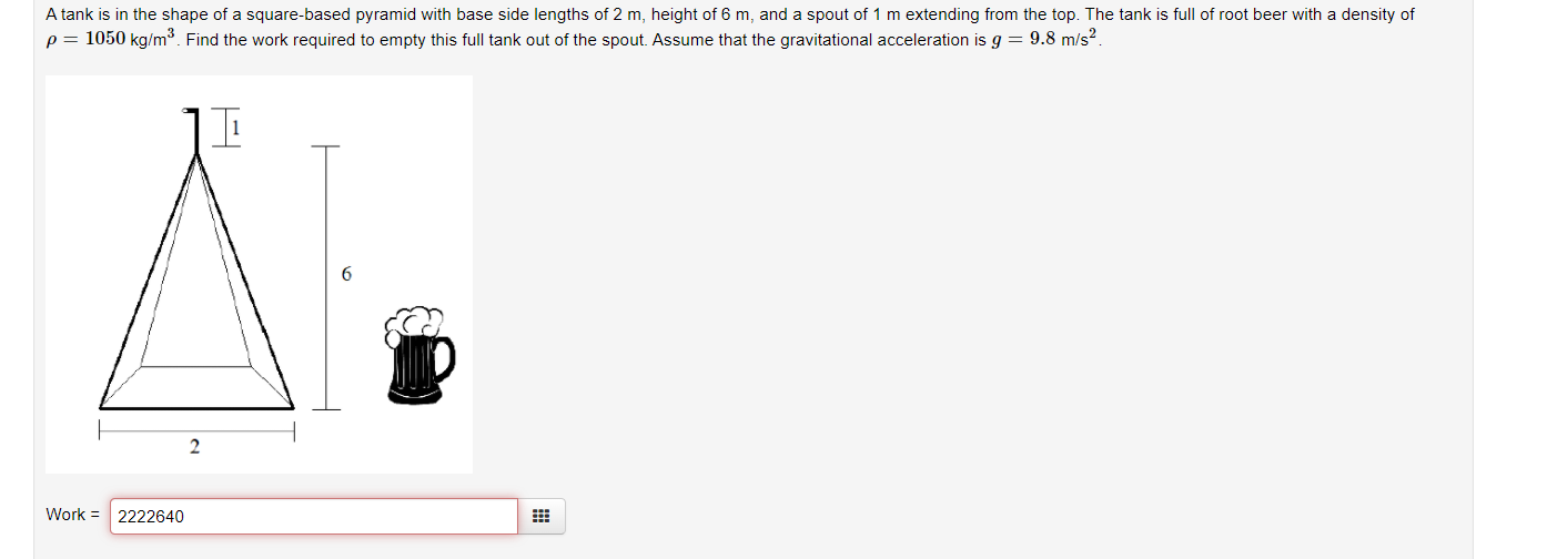 Solved A tank is in the shape of a square-based pyramid with | Chegg.com