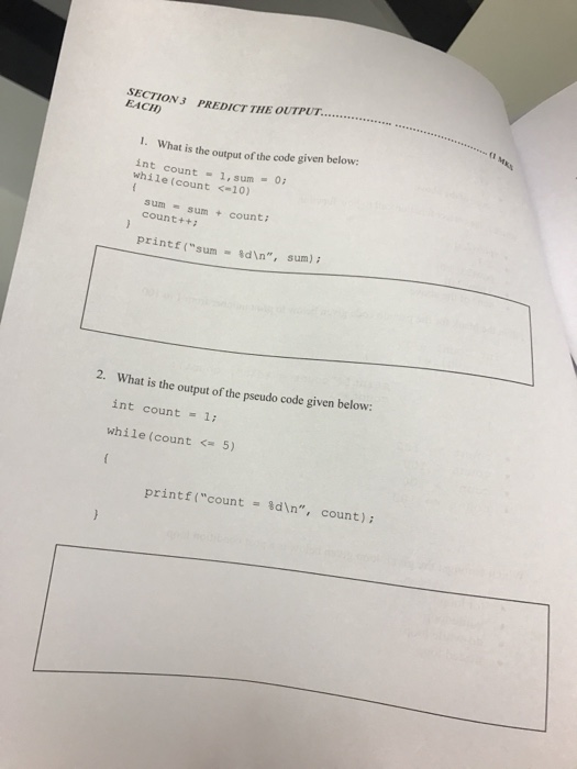 Solved What Is The Output Of The Code Given Below Int 1951