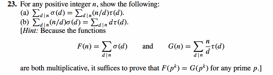 Solved 23. For any positive integer n, show the following: | Chegg.com