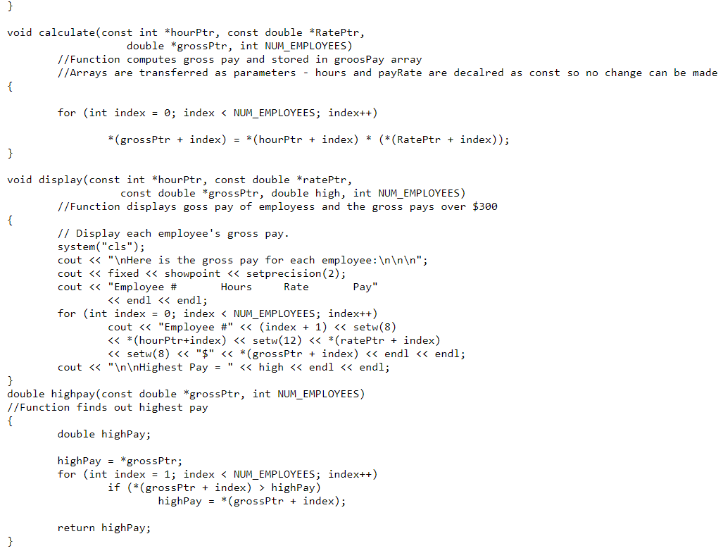 Solved (Make the changes in your Assignment 5 so that arrays | Chegg.com
