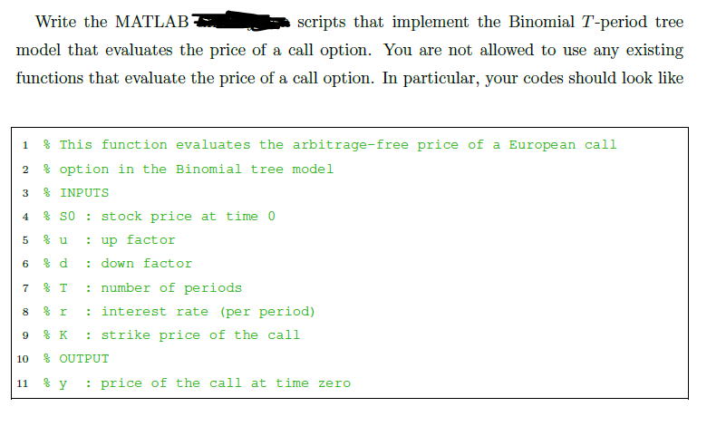 Write The Matlab Scripts That Implement The Binomial 