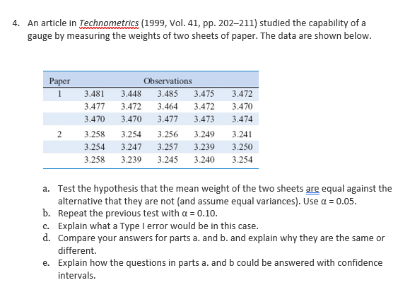 Solved An article in Technometrics (1999, Vol. 41, pp. | Chegg.com