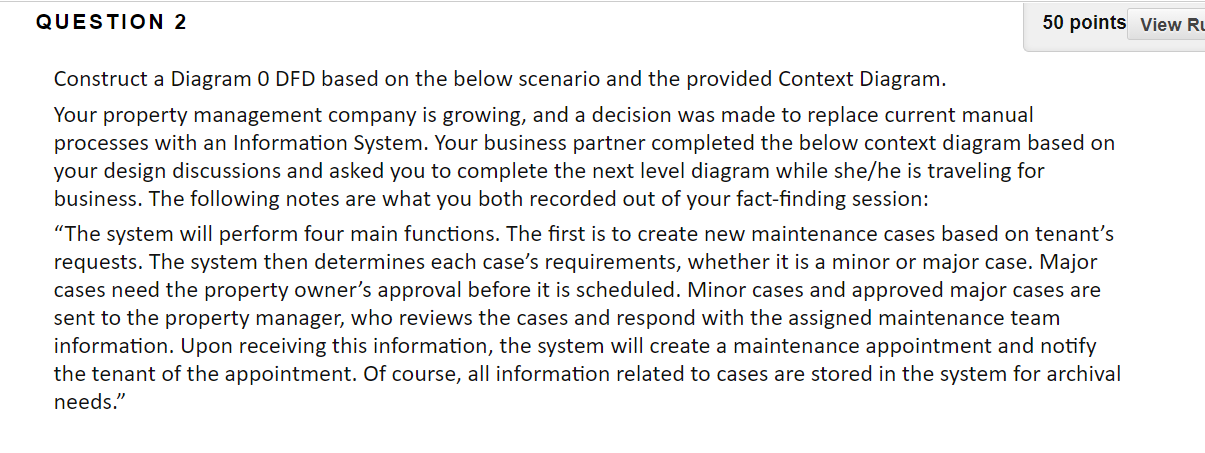Solved Construct a Diagram 0 DFD based on the below | Chegg.com