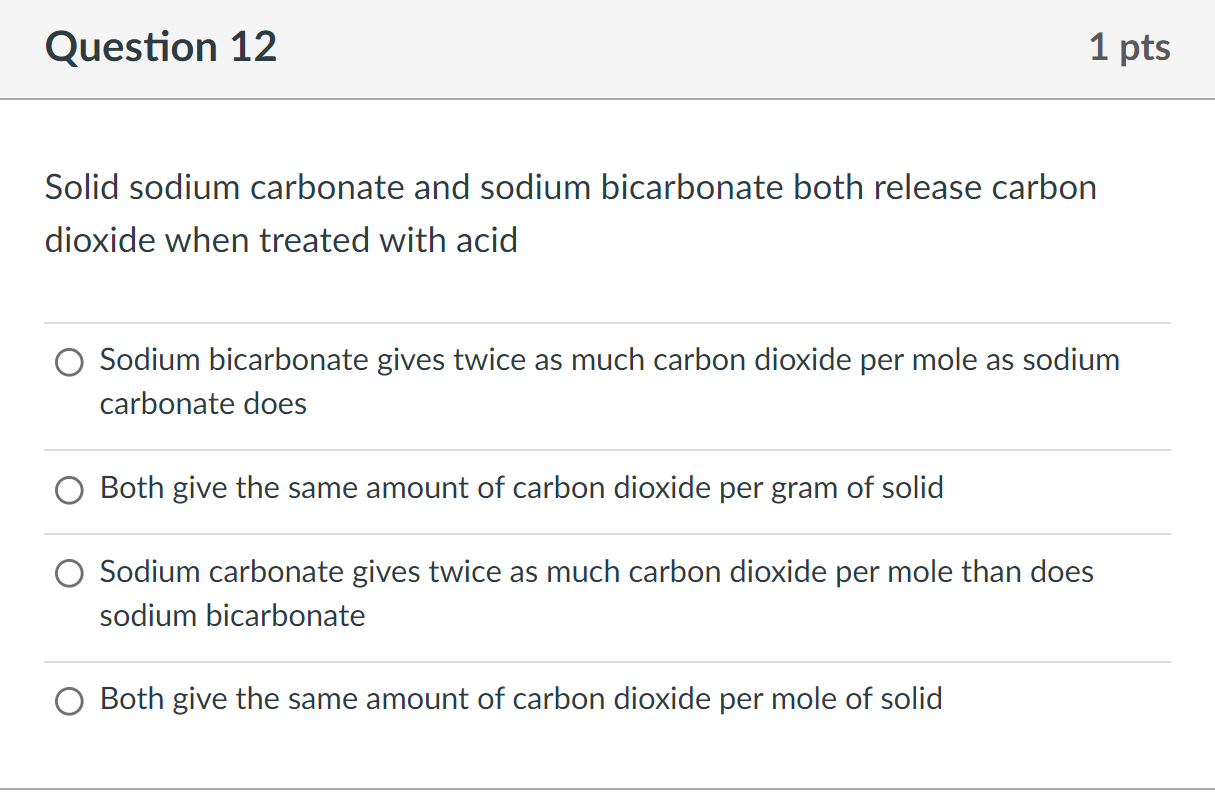 Solved Solid sodium carbonate and sodium bicarbonate both | Chegg.com