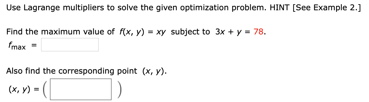 Solved Use Lagrange multipliers to solve the given | Chegg.com