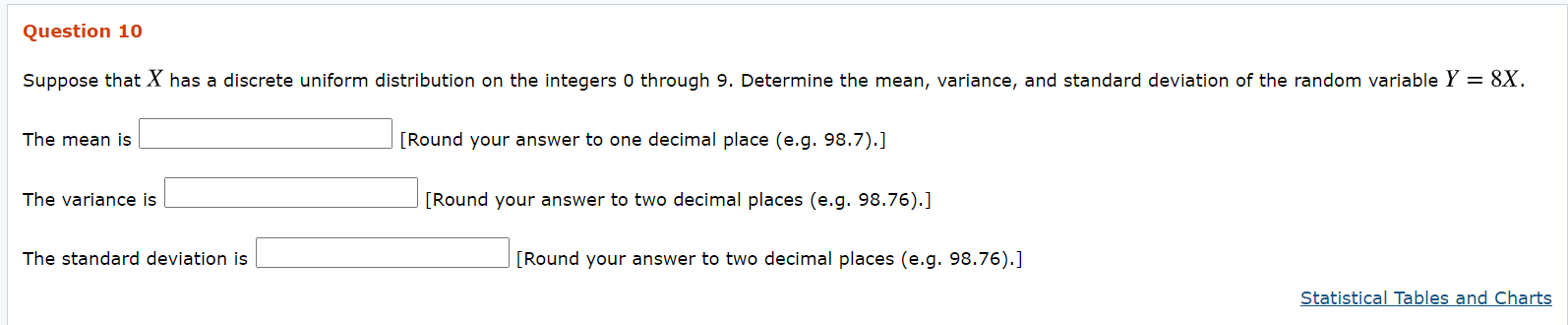 Solved Question 10 Suppose that X has a discrete uniform | Chegg.com