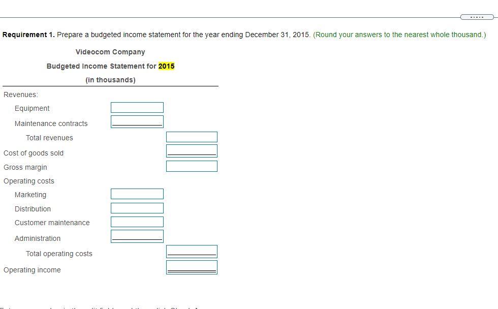 Videcom Company is a manufacturer of | Chegg.com